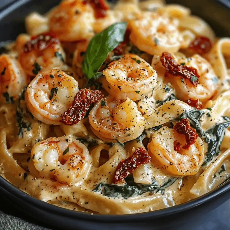 Deliciously Creamy Sun-Dried Tomato Shrimp Pasta - Tasty with Lara