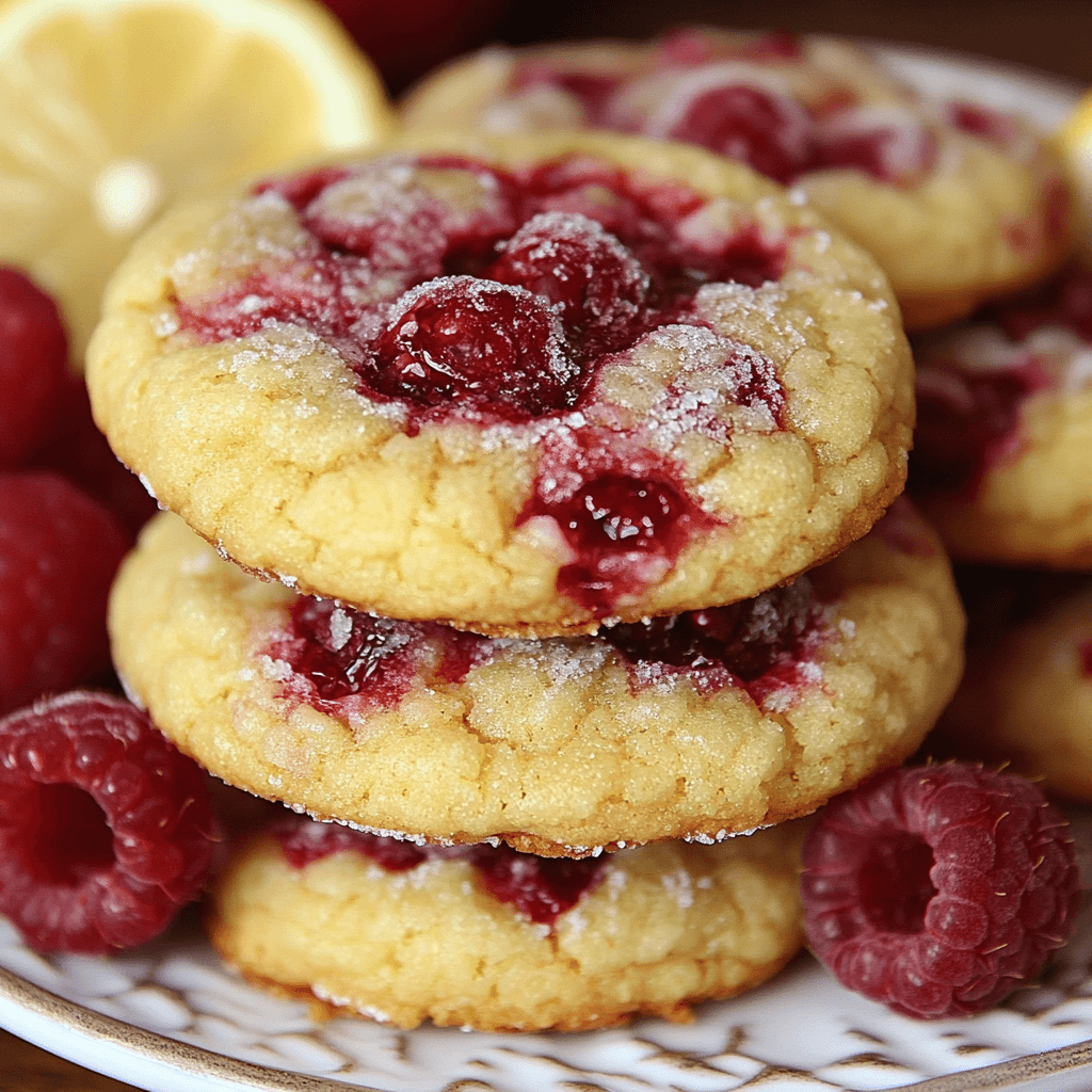 Delightful Lemon Raspberry Cookies - Tasty with Lara