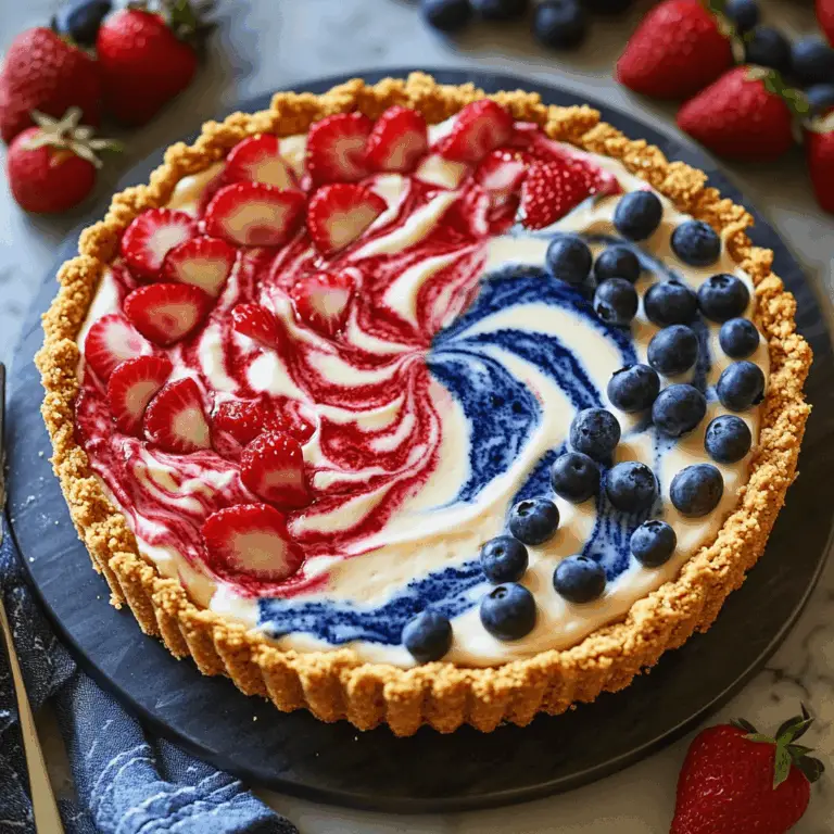 Patriotic 4th of July Swirl Pie - Tasty with Lara