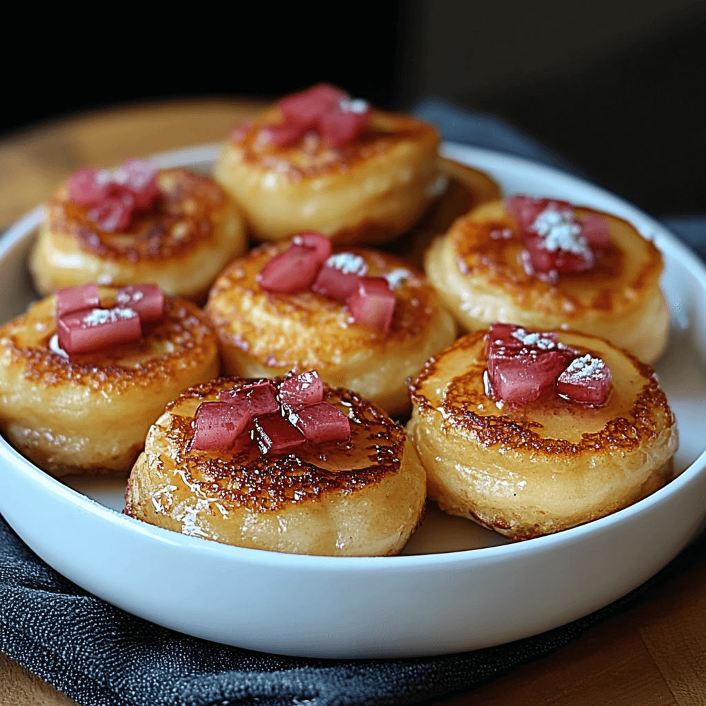 Delightfully Fluffy Rhubarb Pancake Bites - Tasty with Lara