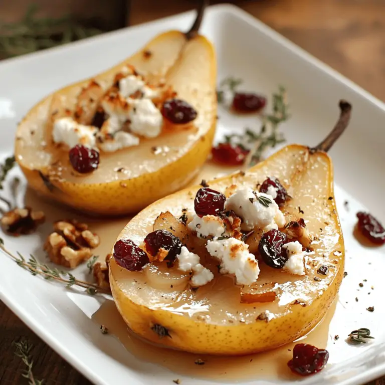 Baked Pears with Goat Cheese, Honey, and Cranberries - Tasty with Lara
