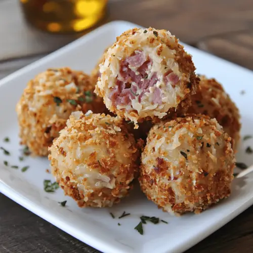 Crispy Reuben Balls - Tasty with Lara