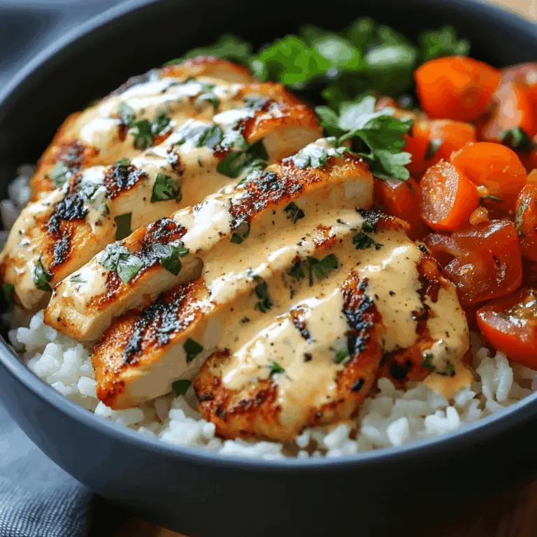Creamy Garlic Chicken & Rice Bowls - Tasty with Lara