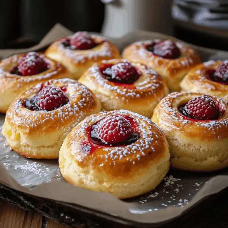 Decadent Raspberry Custard Buns - Tasty with Lara