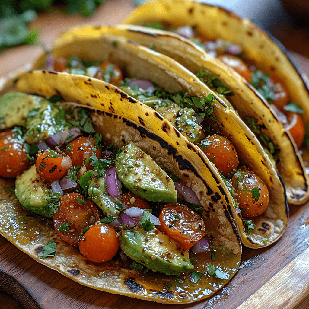 Delicious & Delectable Dandelion Green Tacos with Avocado Lime Crema ...