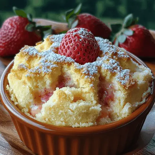 Easy Magic Strawberry Shortcake Cobbler - Tasty with Lara
