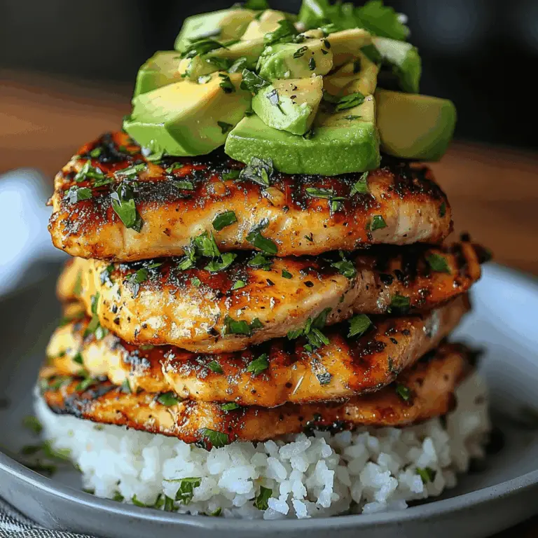 Honey Lime Chicken & Avocado Rice Stack - Tasty with Lara