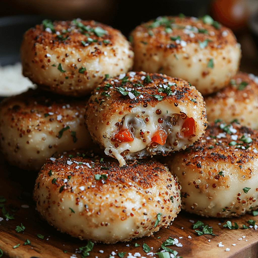 Irresistibly Cheesy Veggie Stuffed Bombs - Tasty with Lara