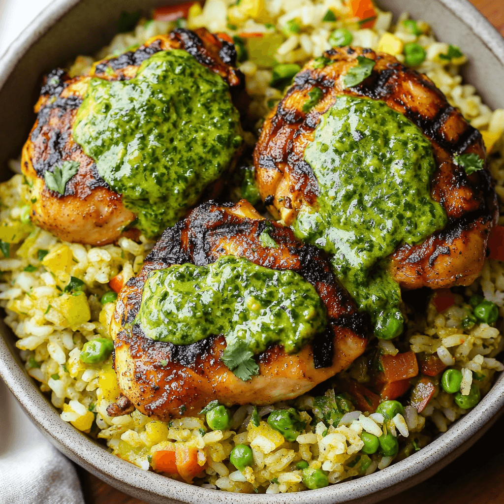 Peruvian Chicken & Rice with Green Sauce - Tasty with Lara