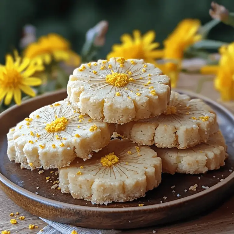 Shortbread Dandelion Cookies: A Unique Floral Treat