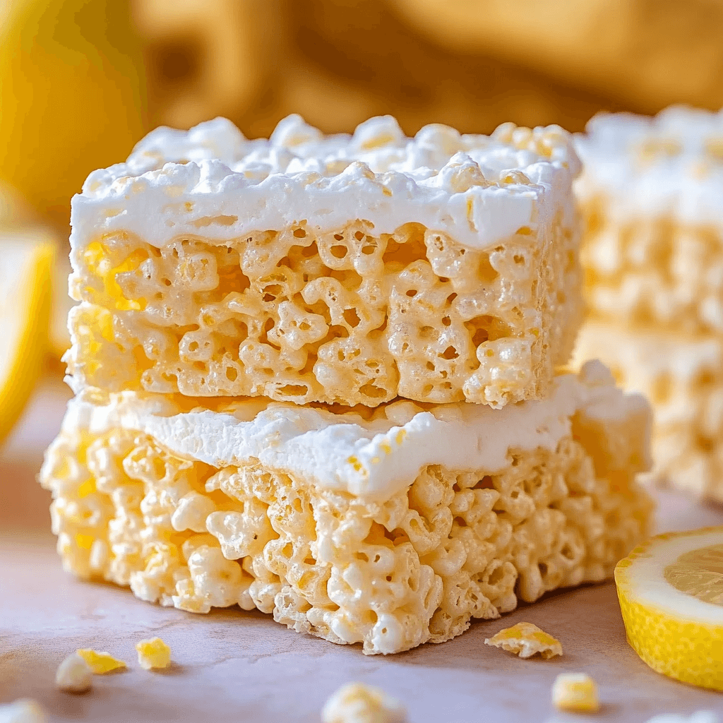 Delicious Lemon Rice Krispie Treats - Tasty with Lara