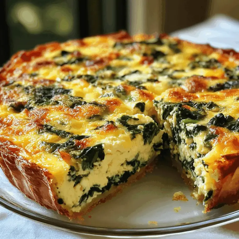Cottage Cheese & Spinach Crustless Quiche - Tasty with Lara