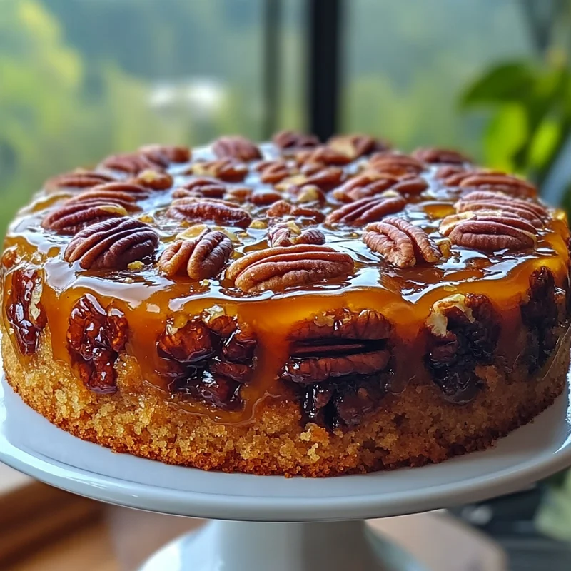 Easy Pecan Upside Down Cake - Simple & Cozy Recipe