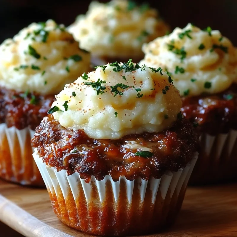 Easy Meatloaf Cupcakes with Dreamy Mashed Potato Topping