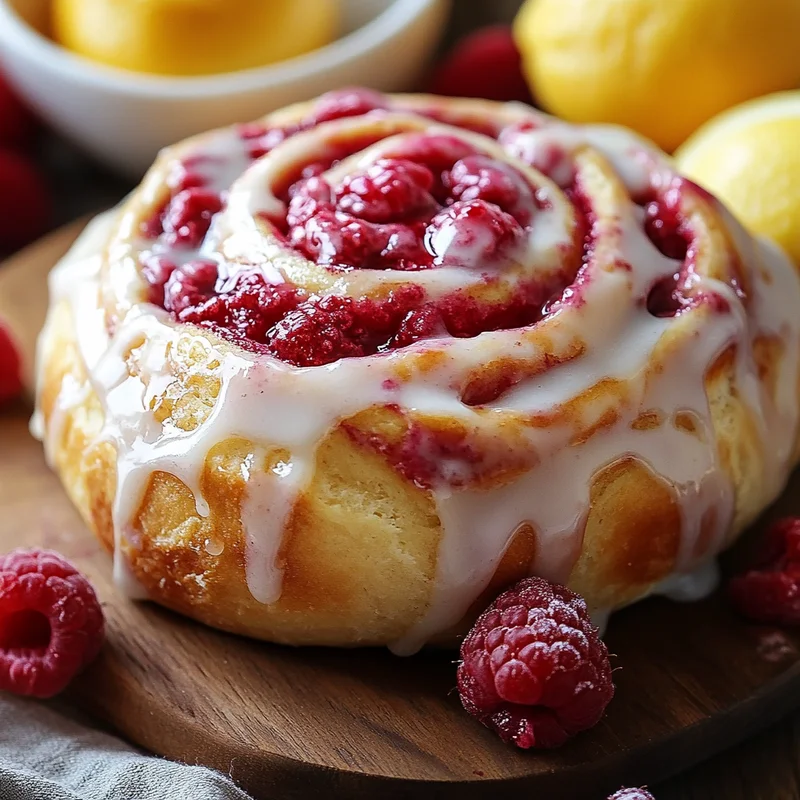 Easy Raspberry Cinnamon Rolls with Zesty Lemon Glaze (Approx. 50 ...