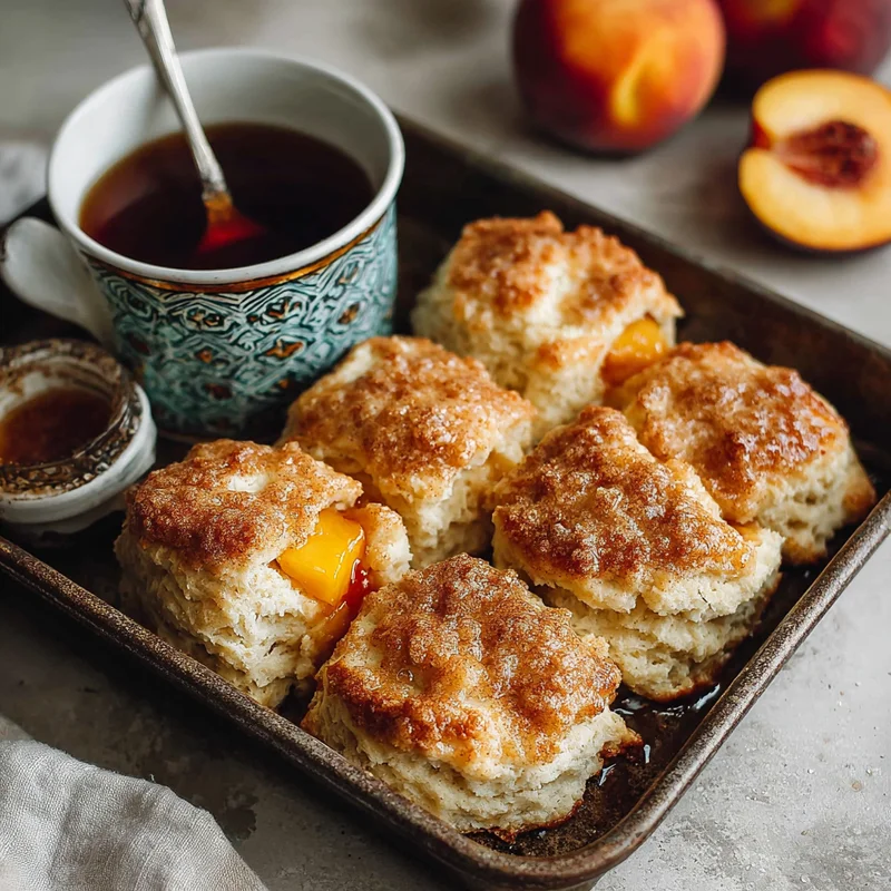 Easy Peach Butter Swim Biscuits Recipe | Peaches & Cream Dreams
