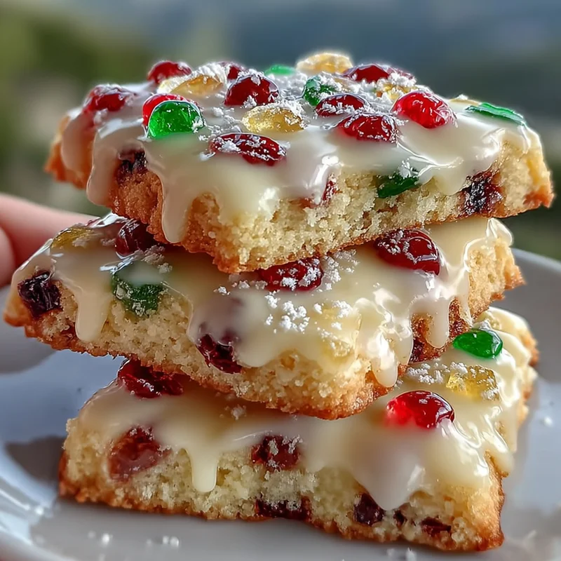 Glazed Fruitcake Shortbread Cookies: Easy Holiday Baking