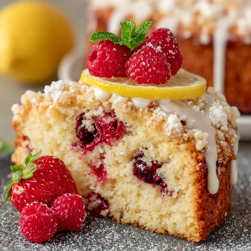 Bright & Zesty Lemon Raspberry Cake Recipe | Easy Homemade Treat