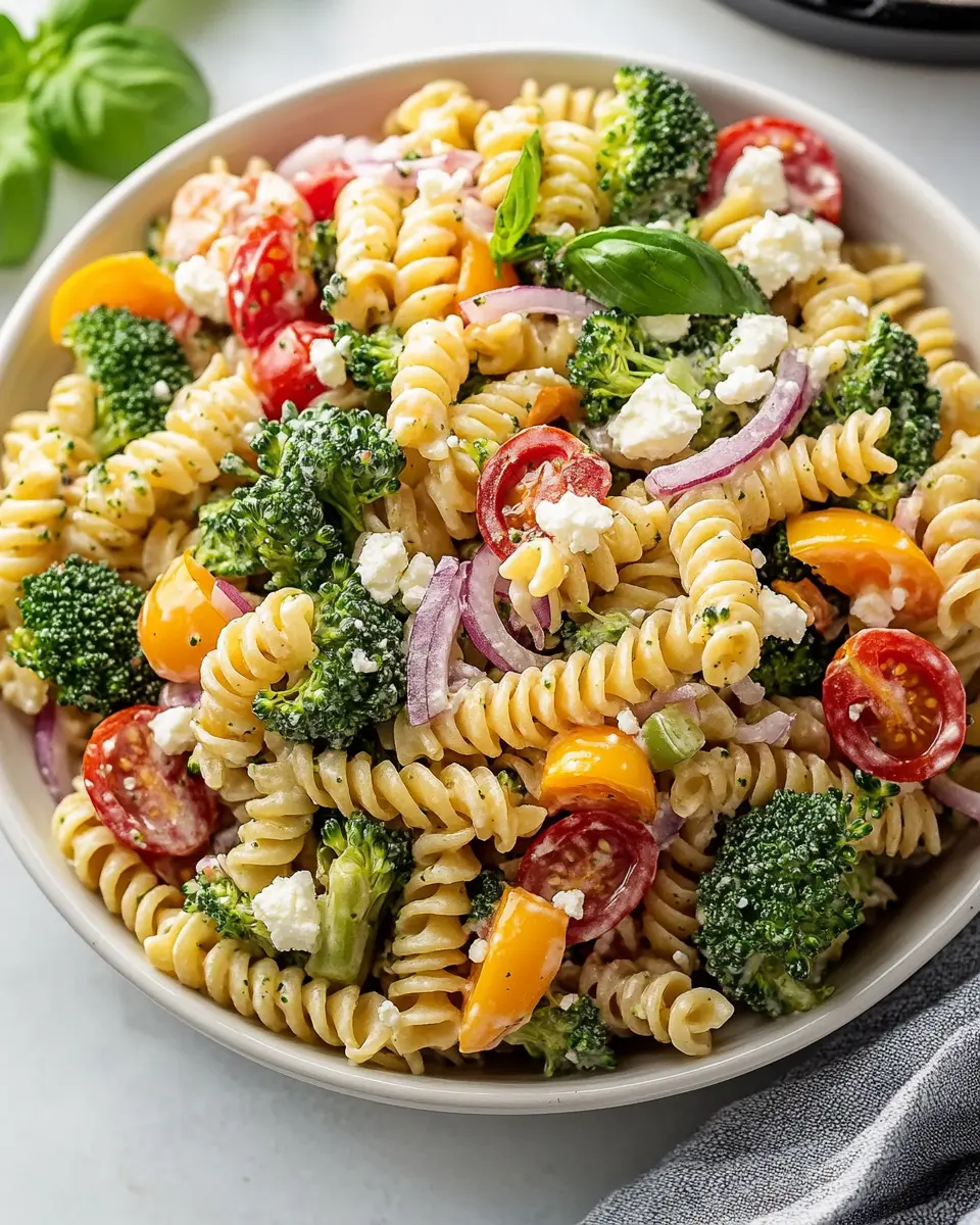 Fresh Broccoli Pasta Salad: The Best Easy Recipe Ever! - Tasty with Lara