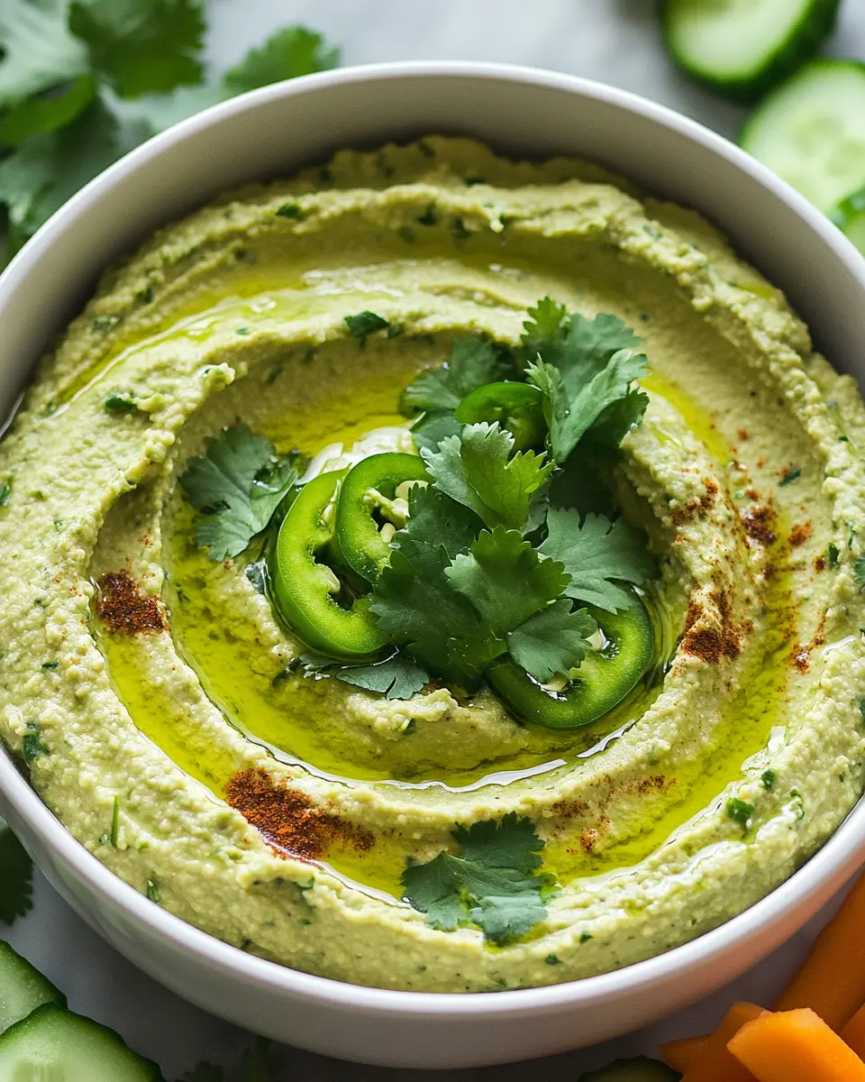 Cilantro Jalapeno Hummus: The Zesty Dip You’ll Crave! - Tasty with Lara