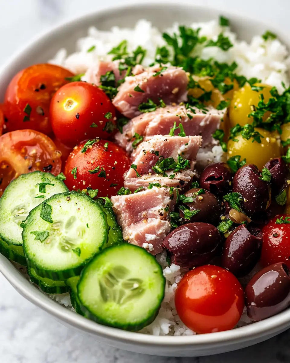 Mediterranean Tuna Bowl Bliss: A Refreshing Twist You’ll Love - Tasty ...